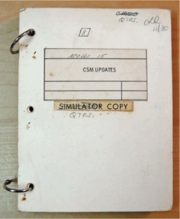 Apollo 15 CSM Updates checklist used in training